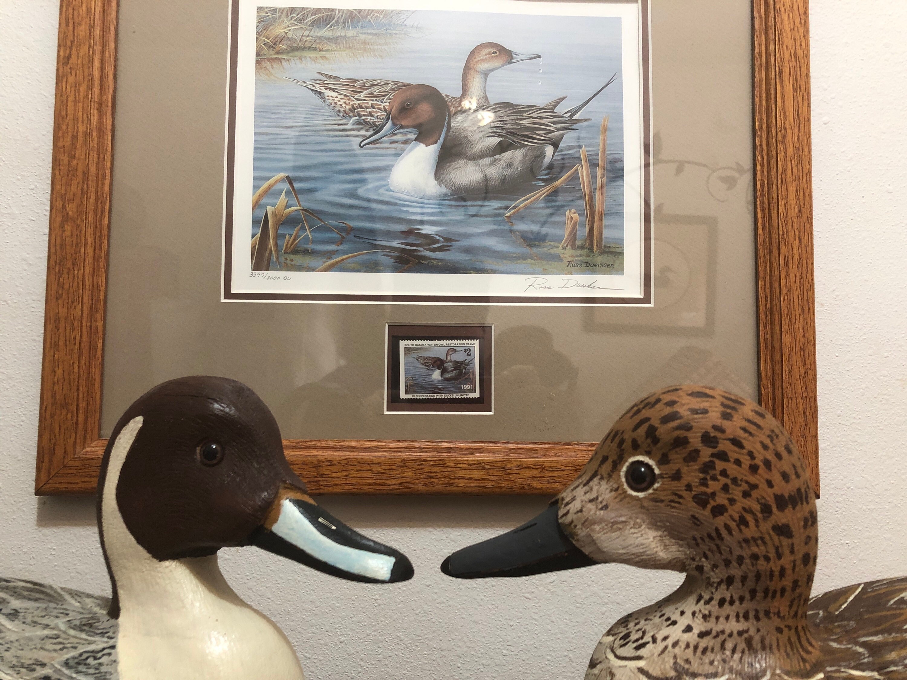 Beautiful Pintails Hen and Drake Ducks Signed by Artist L Aldrich Along ...