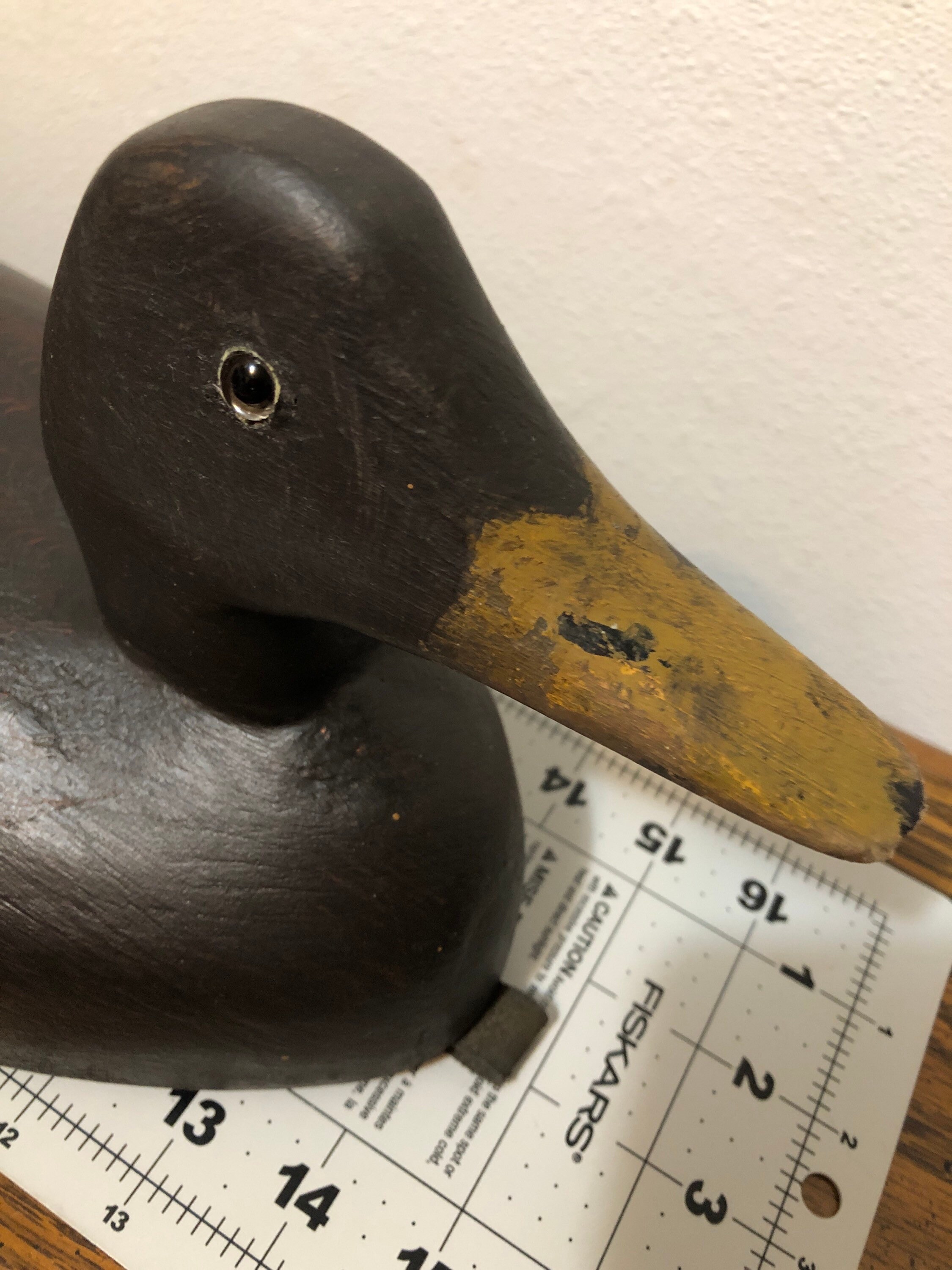 Beautiful Black Wooden Duck Decoy Signed by Artist Tom Martindale ...