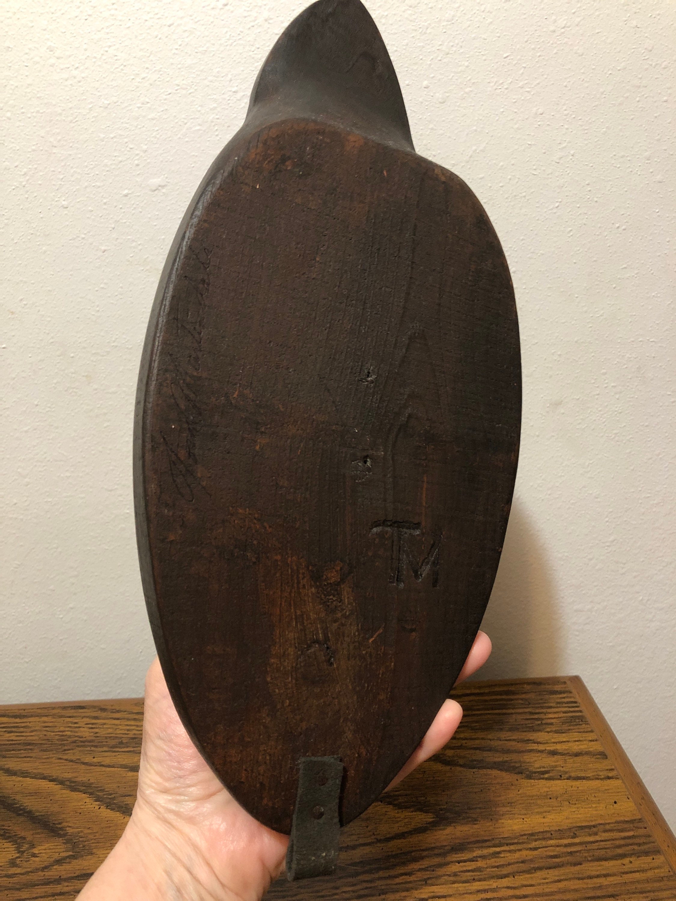 Beautiful Black Wooden Duck Decoy Signed by Artist Tom Martindale ...