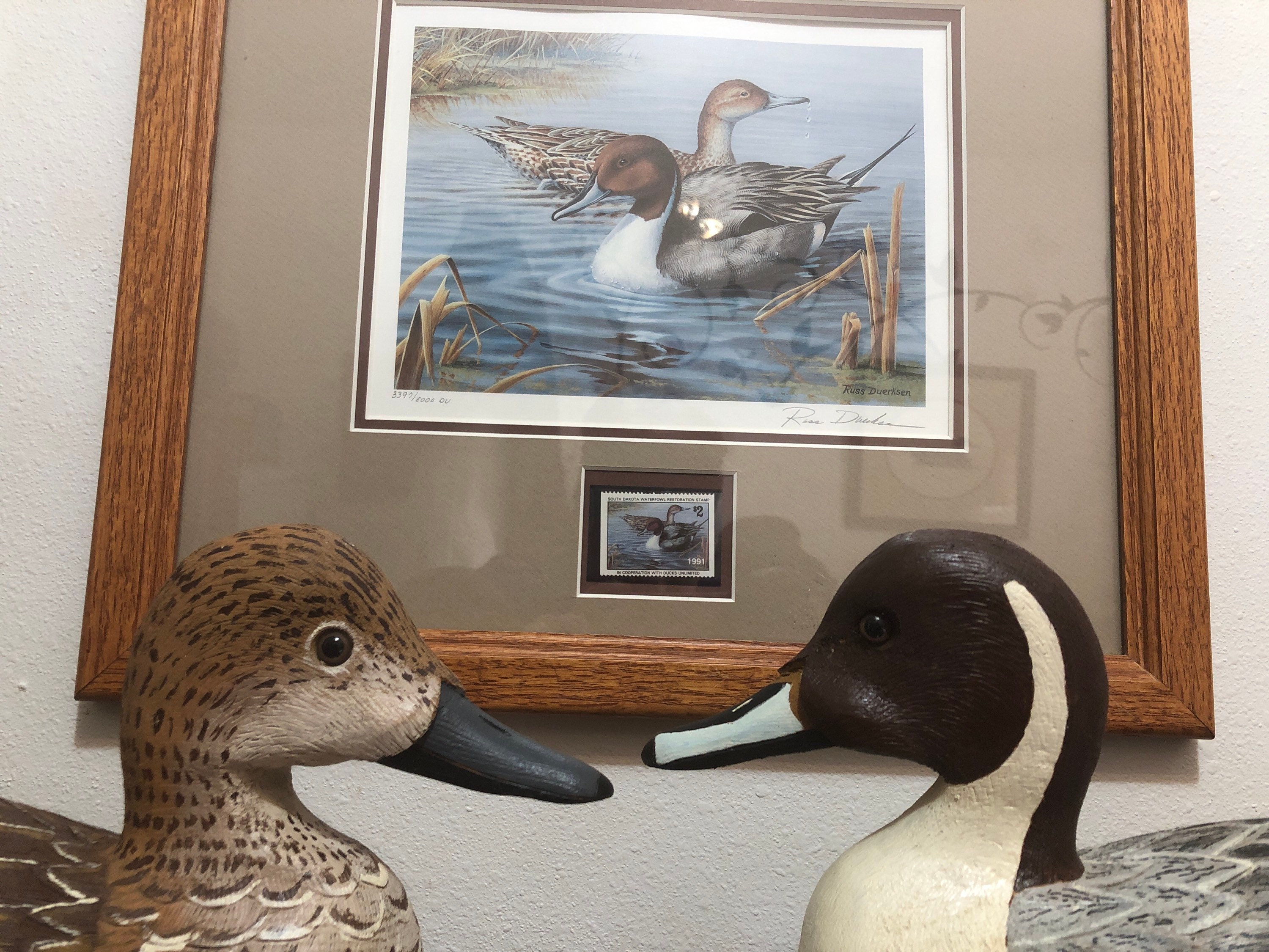Beautiful Pintails Hen and Drake Ducks Signed by Artist L Aldrich Along ...