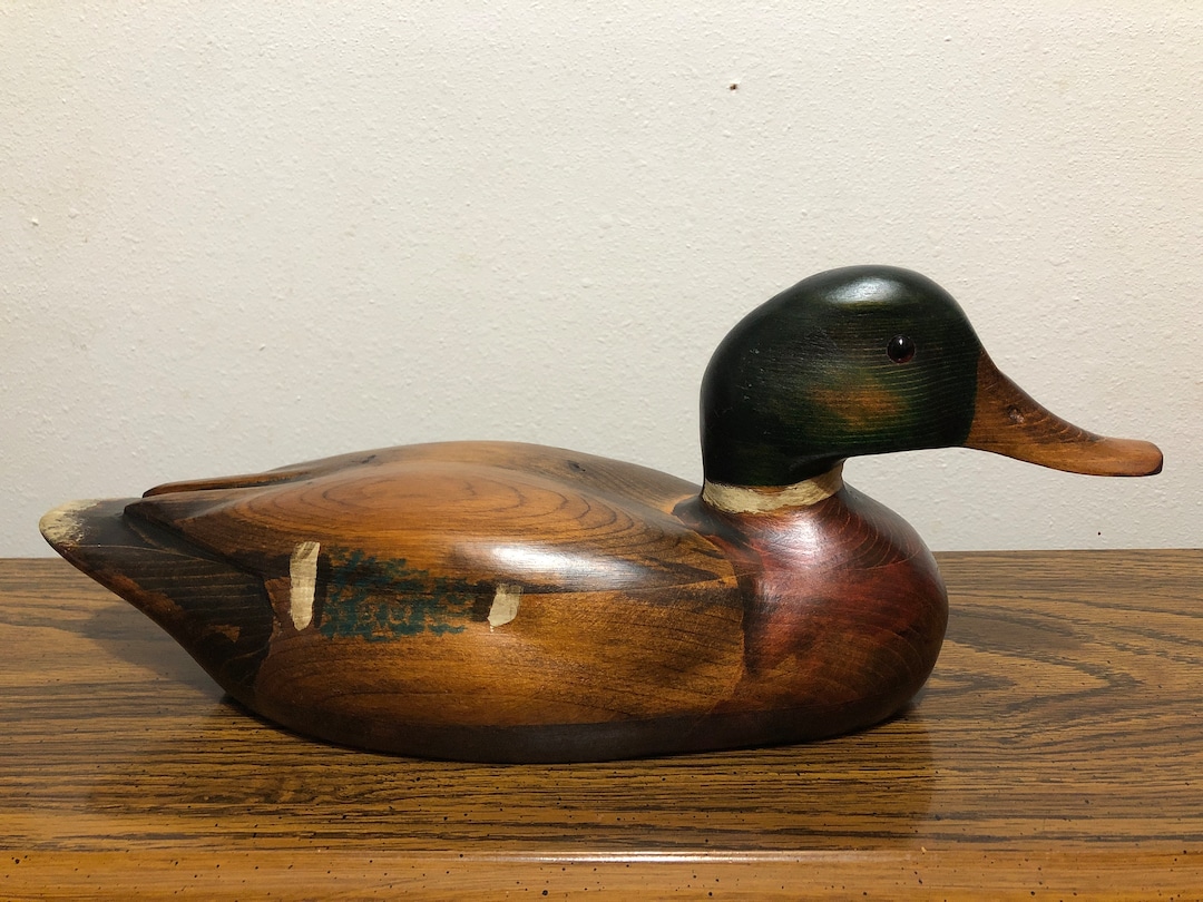 Beautiful Tom Taber Wooden Duck - Etsy