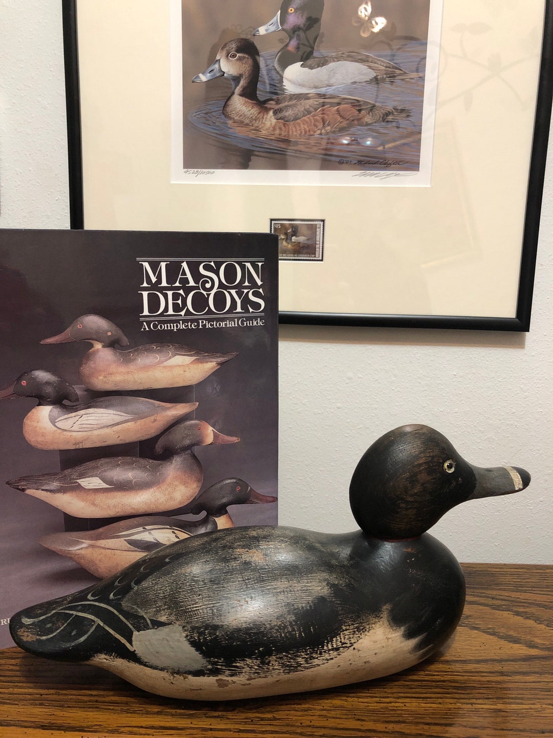 Mason Duck Decoy Ringneck With Federal Duck Stamp Framed Print by ...