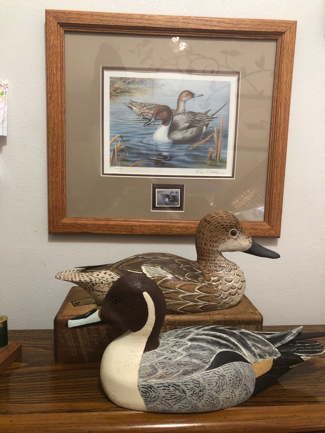 Beautiful Pintails Hen and Drake Ducks Signed by Artist L Aldrich Along ...