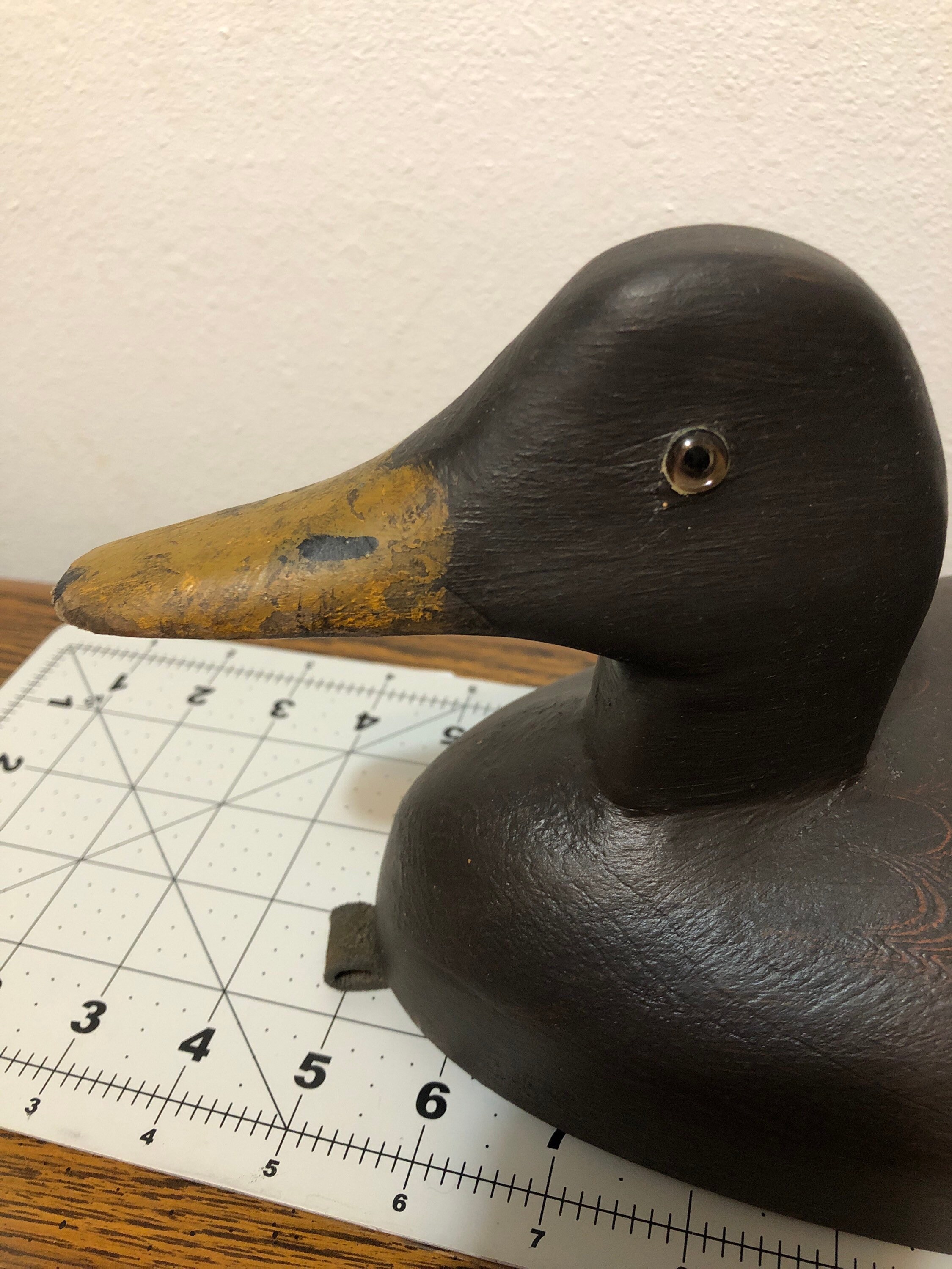 Beautiful Black Wooden Duck Decoy Signed by Artist Tom Martindale ...