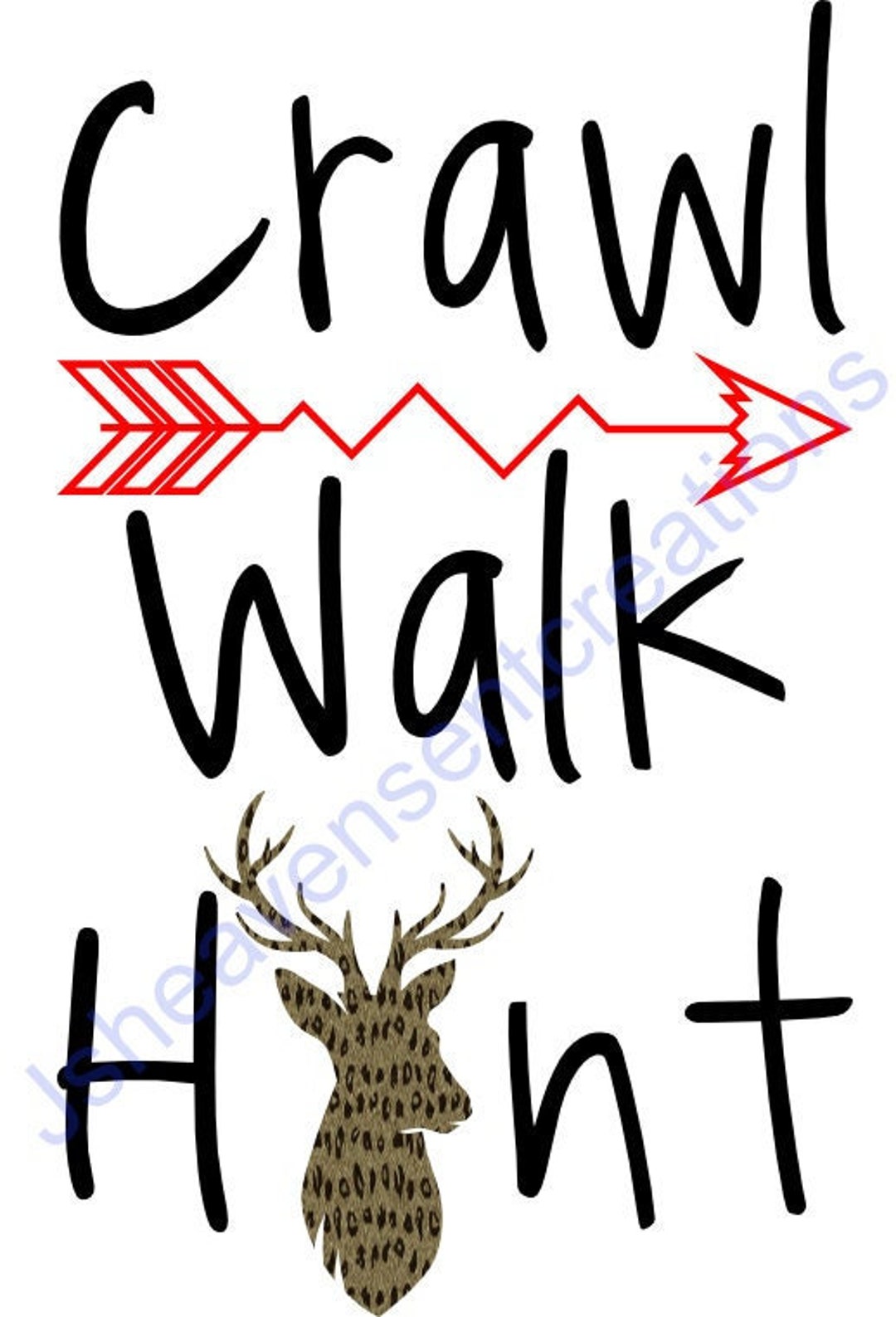 Crawl Walk Hunt Baby Onesie Svg, Cricut Cut File, Hunter in Training ...