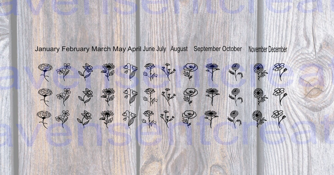 Birth Month Flowers Waterslide Decals, - Etsy UK