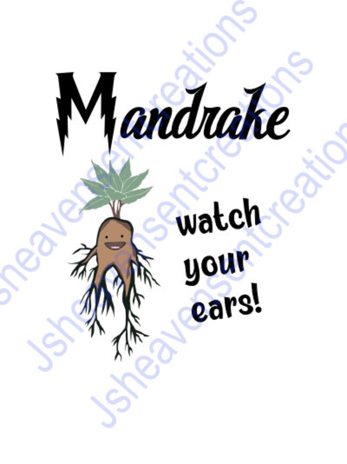 HP Wizard Themed Mandrake Cutie, Play on Potter Vibes Svg Cut File Baby ...