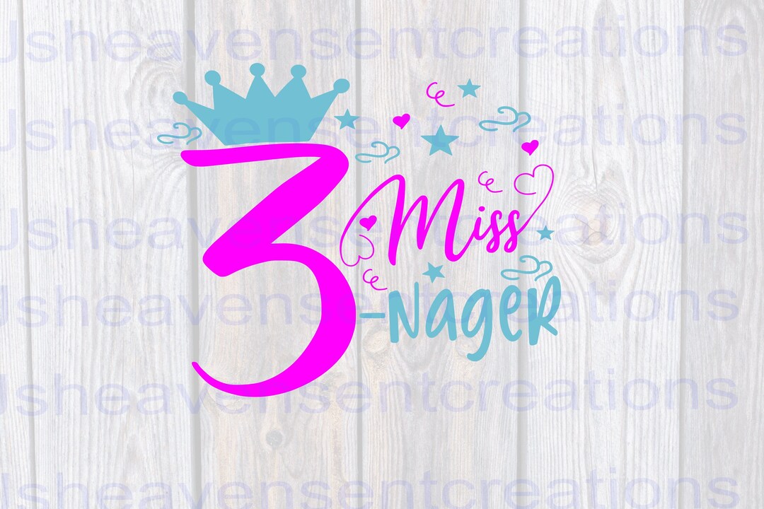 3rd Birthday Svg, Miss Threenager Svg, Third Birthday Svg, Birthday Shirt Svg, Girl Birthday Svg ...