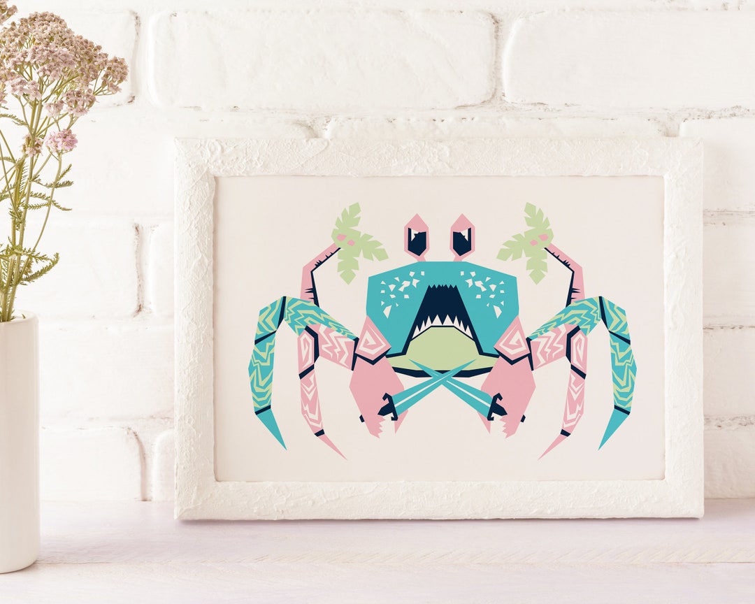 Cancer Artwork Gift Zodiac Drawing Illustration Cancer Art Astrology ...