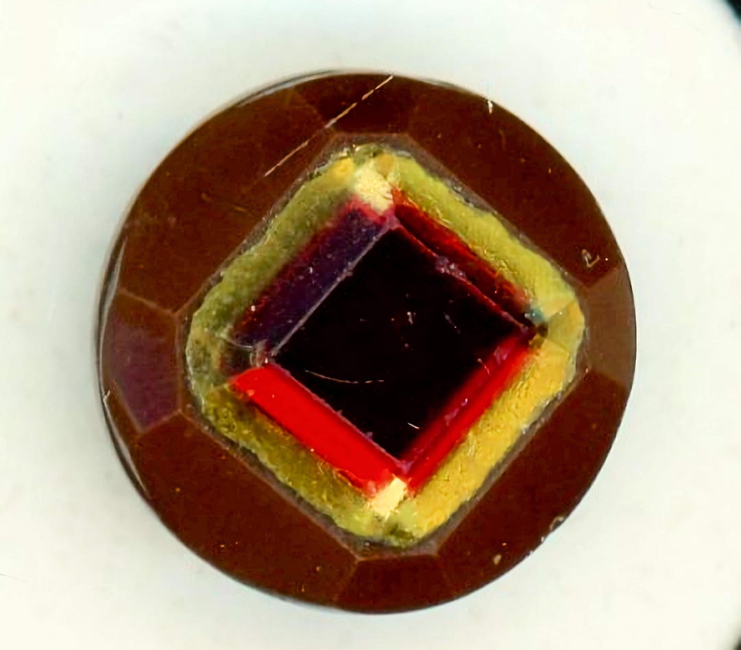 Very RARE TINGUE Opaque Brown W Red Sheet Overlay Brown Hard to Find in ...