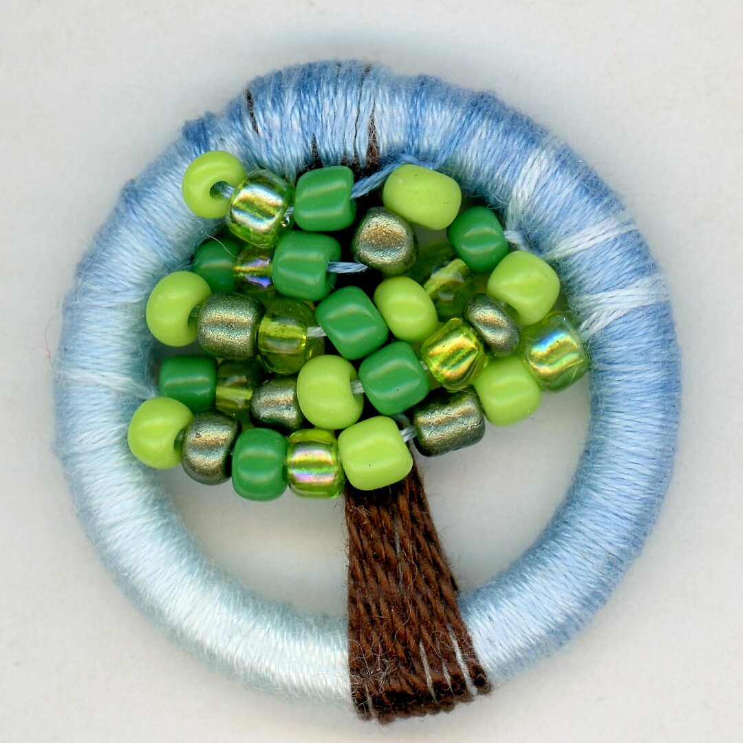 Gorgeous Tree Dorset Button by Annette Calicoat 1-1/2" Dia Lots of ...