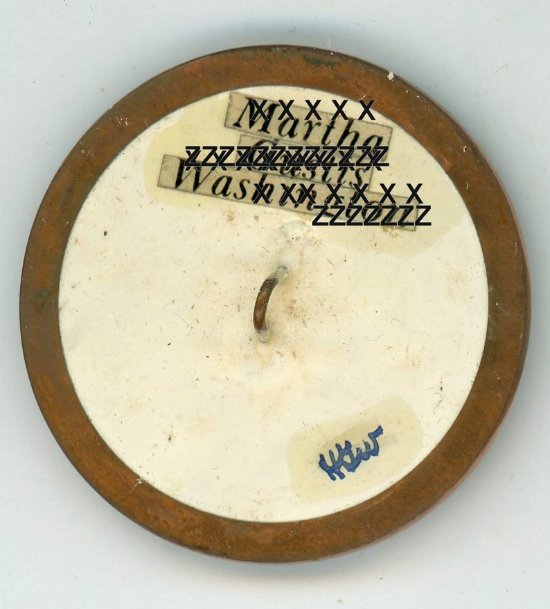 13th First Lady Abigail Fillmore Button Paper Under Watch Crystal Harry ...