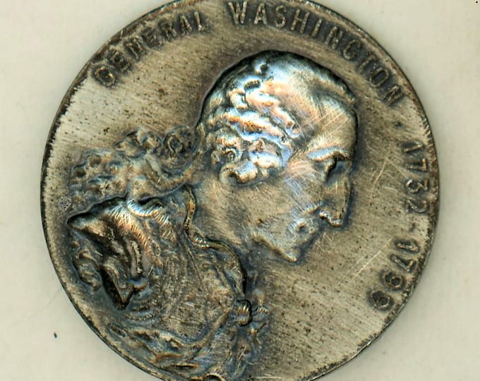 Medium Head General Washington One Piece White Metal Verbal "general ...