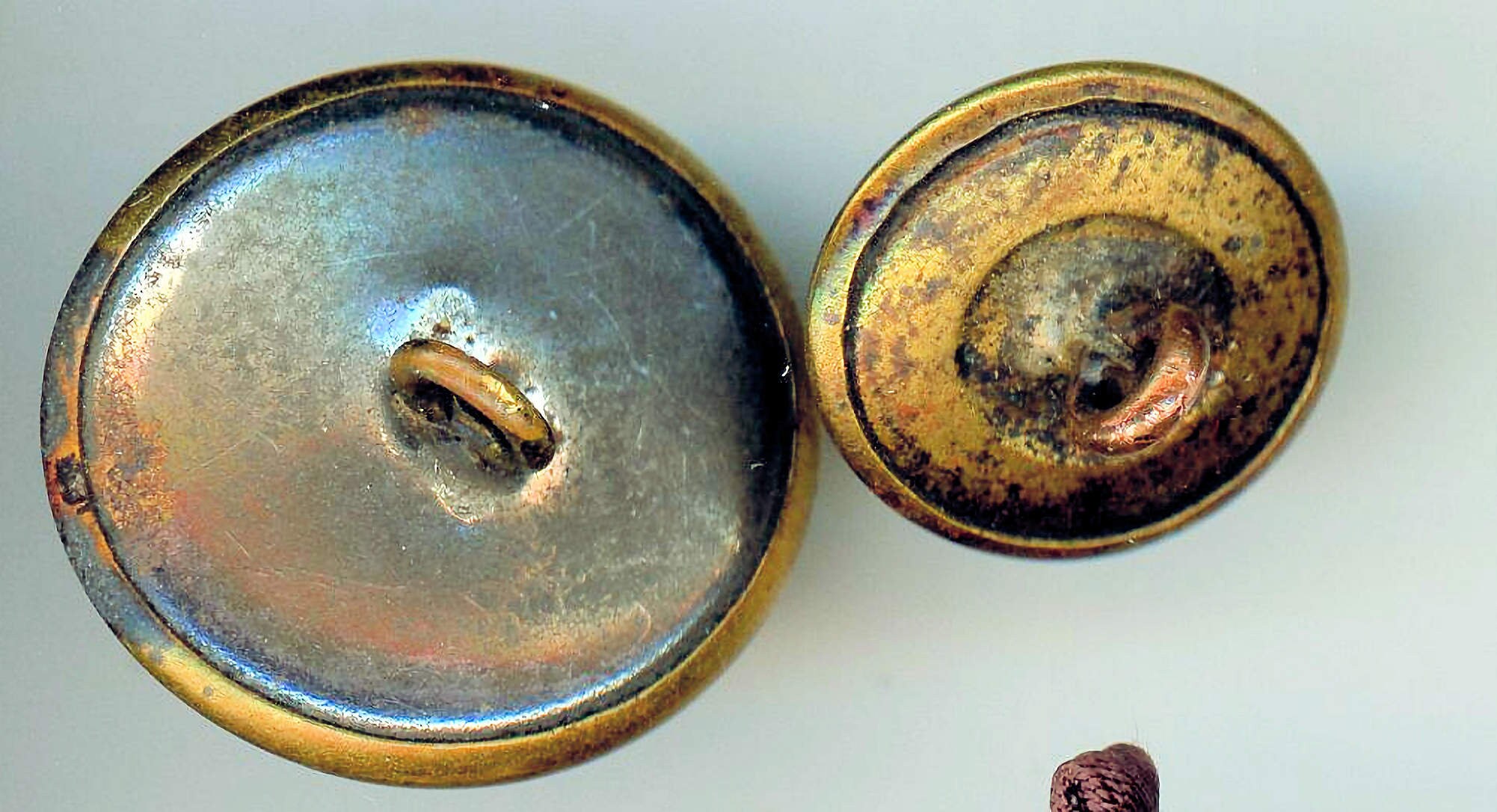 Antique 2 Small Jewel Buttons Both Green One (rt) 9/16" Dia Small Has ...