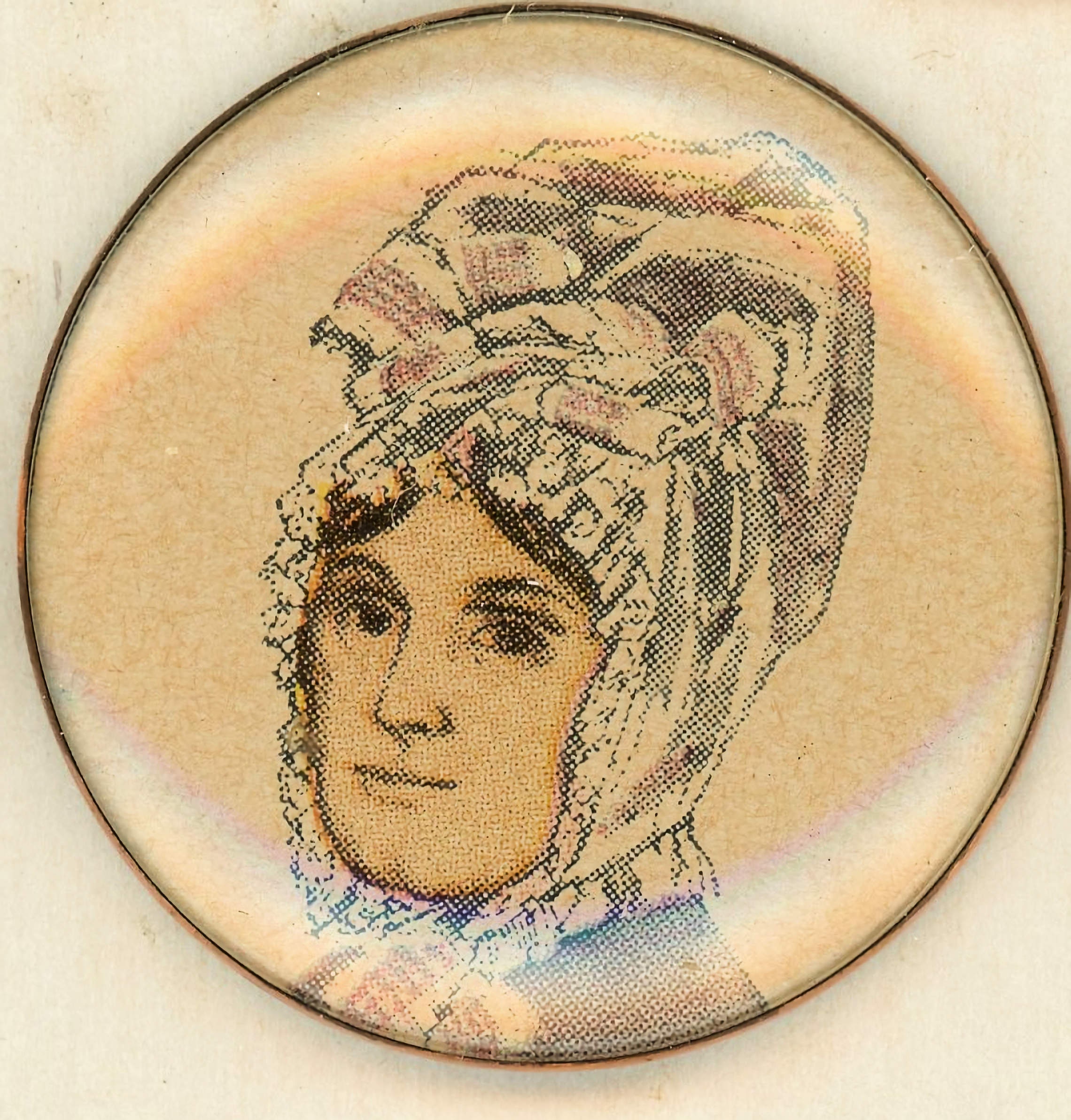 9th First Lady Anna Harrison Button Paper Under Watch Crystal Harry ...