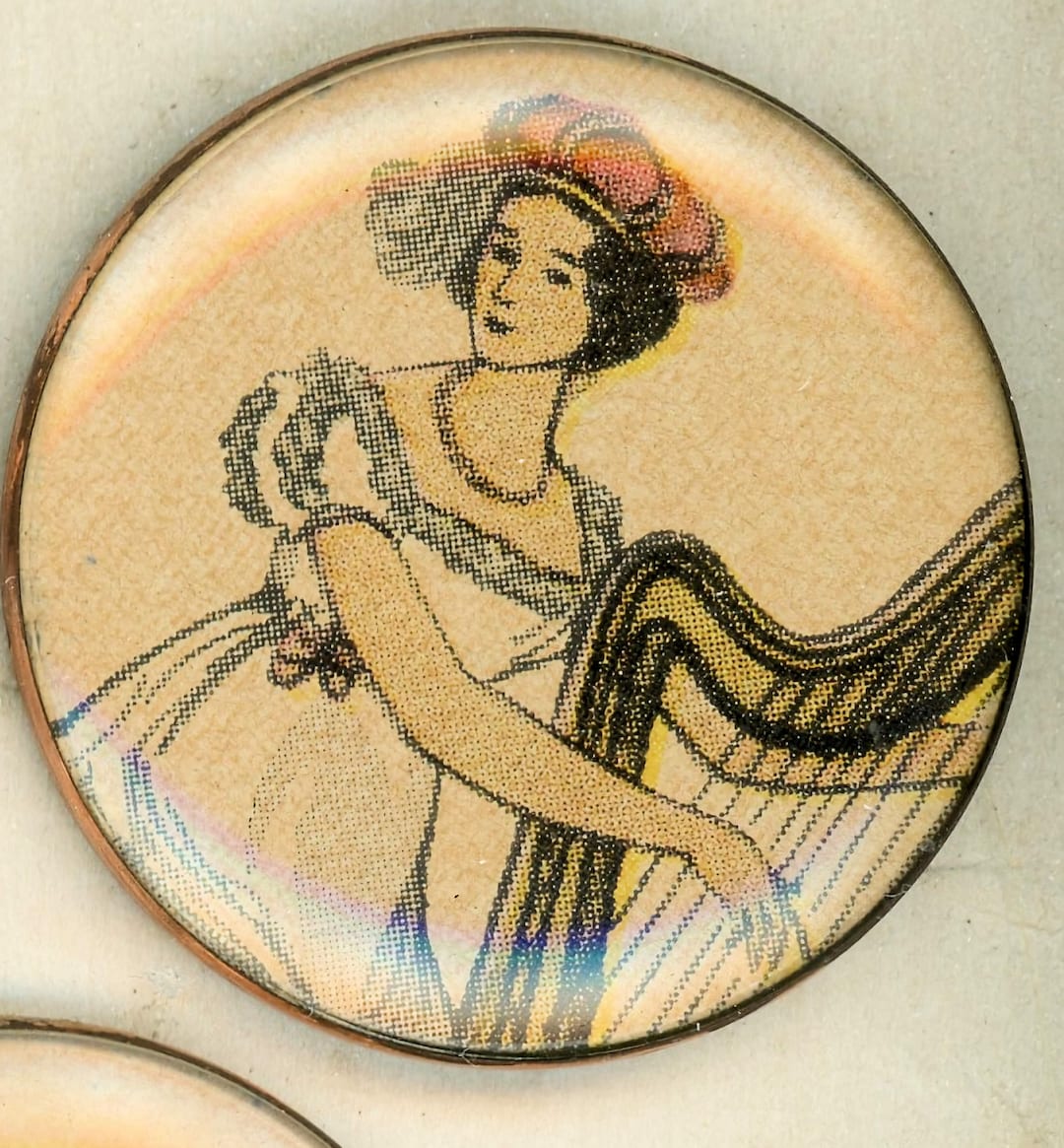 6th First Lady Louisa Adams Button Paper Under Watch Crystal Harry ...