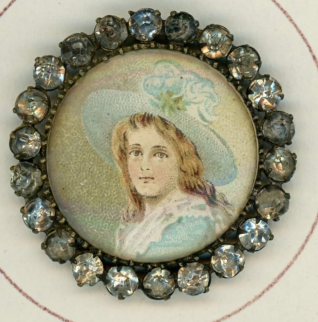 Gorgeous Charlotte Corday Lithograph Under Glass W Brillant Paste ...