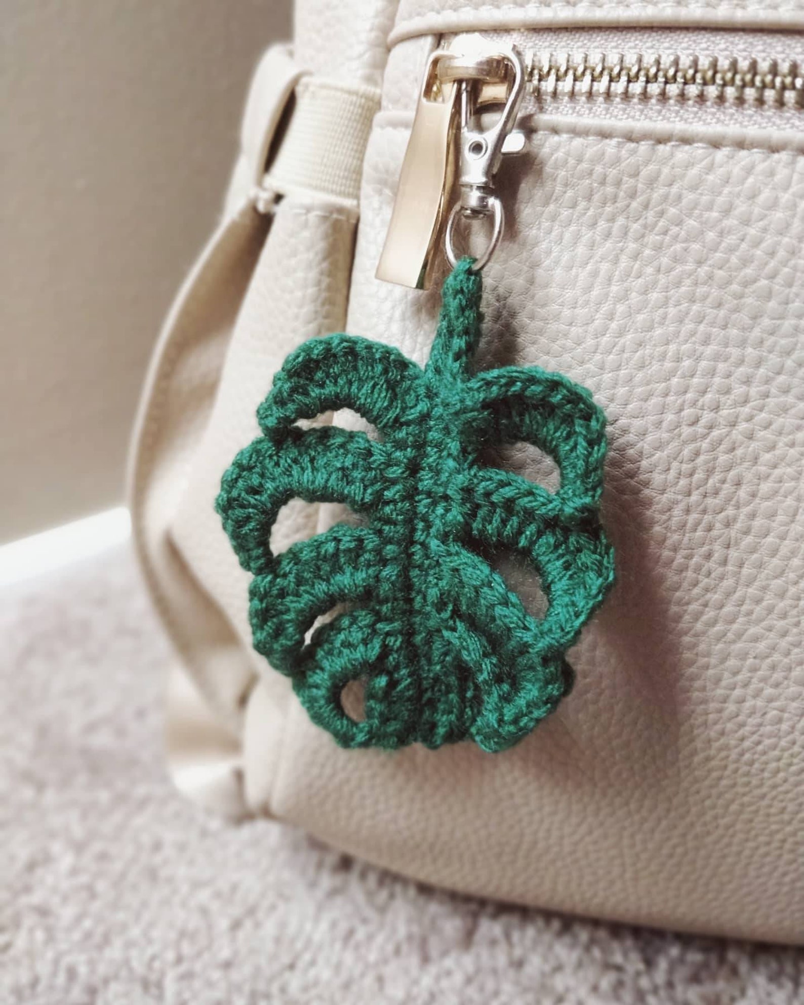Crochet Monstera Leaf Monstera Leaf Keychain Monstera - Etsy