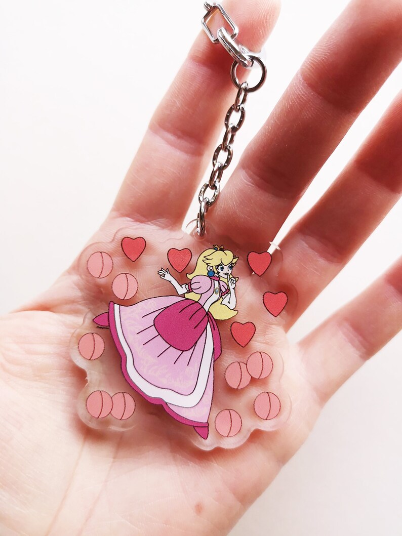 Princess Peach Keychain Charm Super Smash Bros Ultimate | Etsy