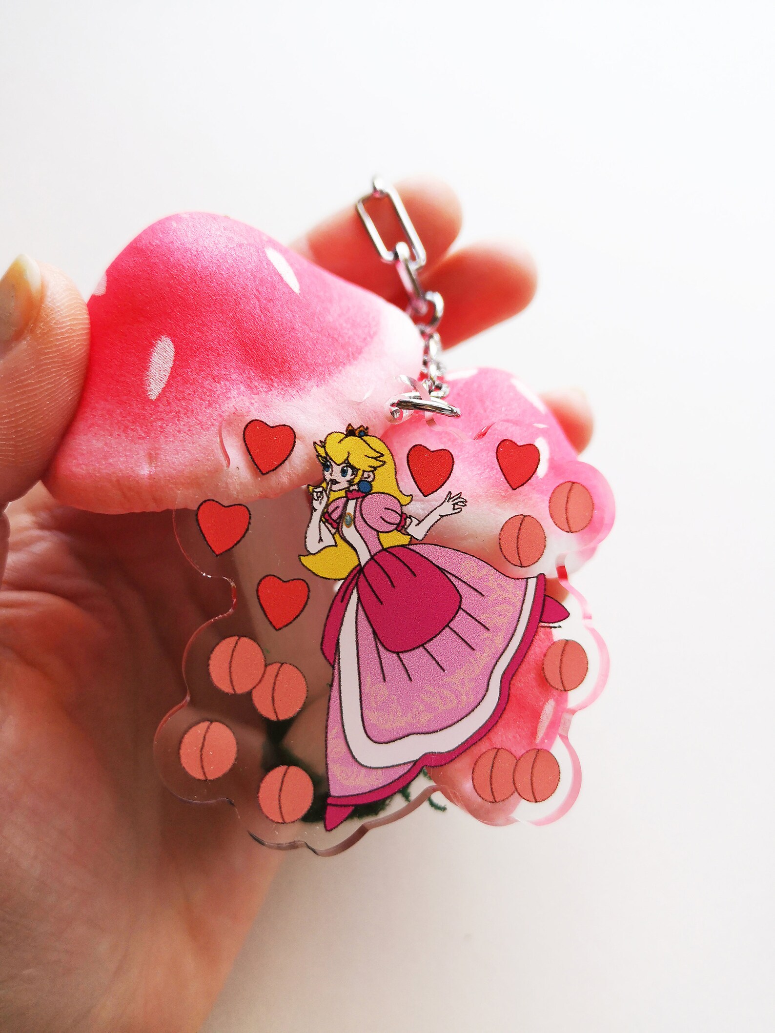Princess Peach Keychain Charm Super Smash Bros Ultimate | Etsy