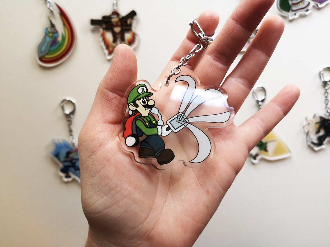 Luigi Keychain Charm Super Smash Bros Ultimate | Etsy