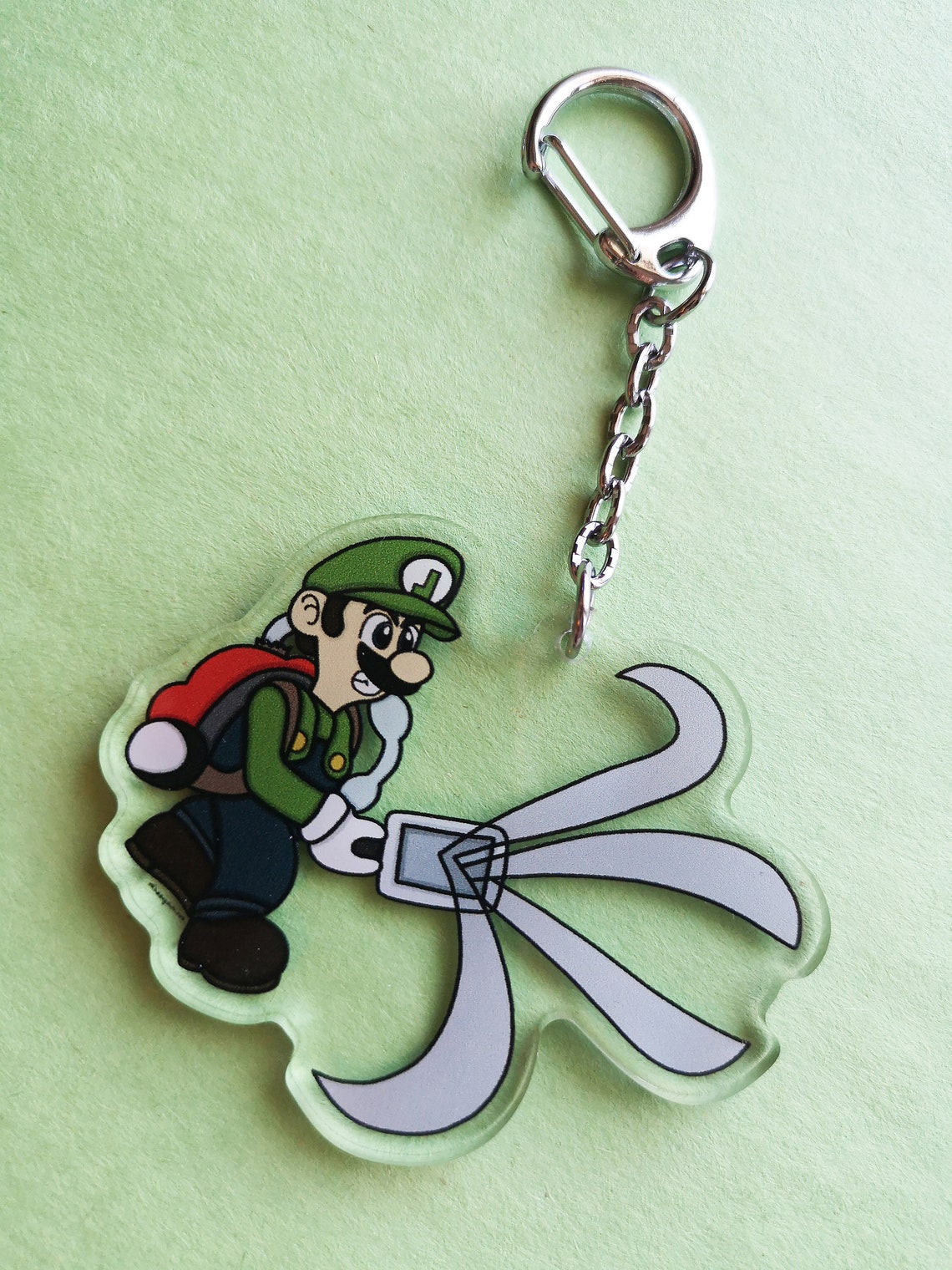 Luigi Keychain Charm Super Smash Bros Ultimate | Etsy