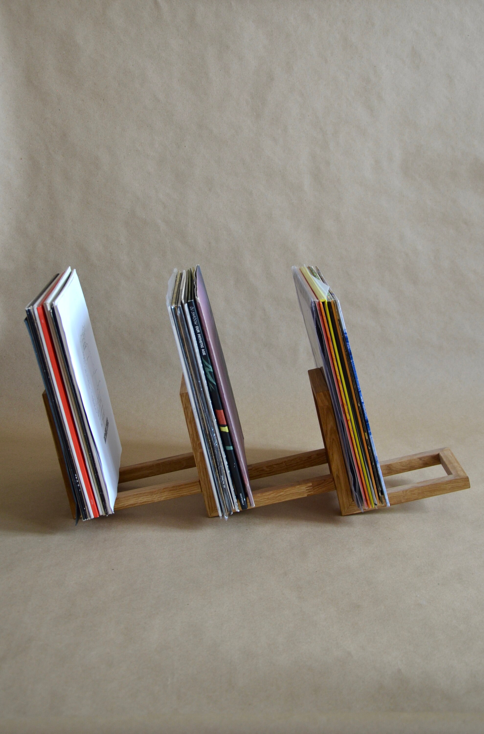 Wooden Modern 3 Tier Vinyl Rack Record Storage Minimalistic - Etsy