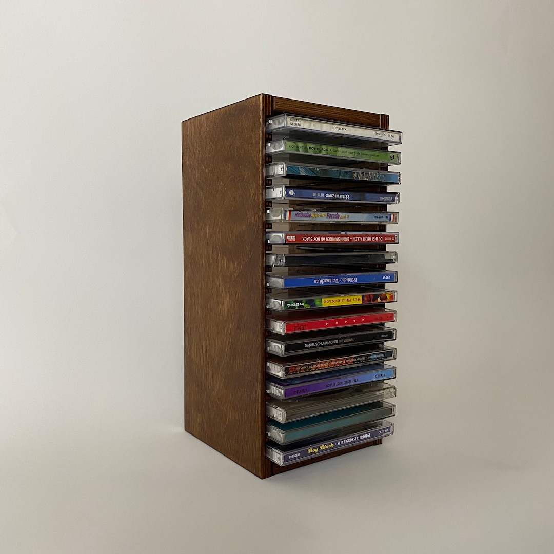 CD Storage Display Rack, Wooden CD Storage Box, CD Holder - Etsy