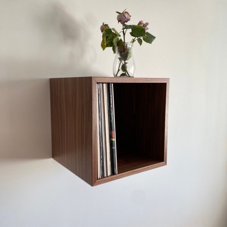 Floating Vinyl Record Storage Wood Vinyl Records Storage - Etsy