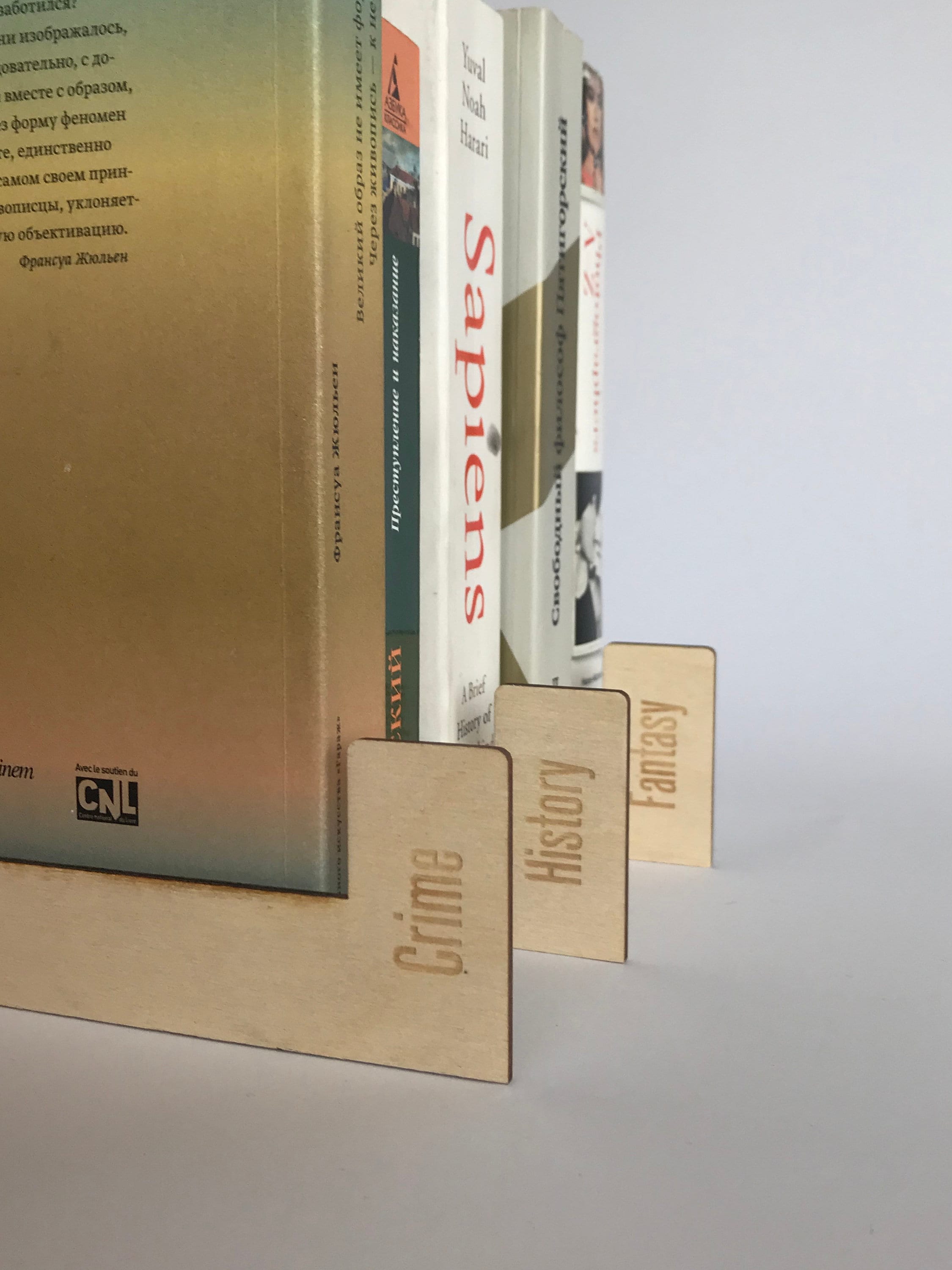 Book Shelf Dividers Eco Friendly Book Organizers Both Sides | Etsy