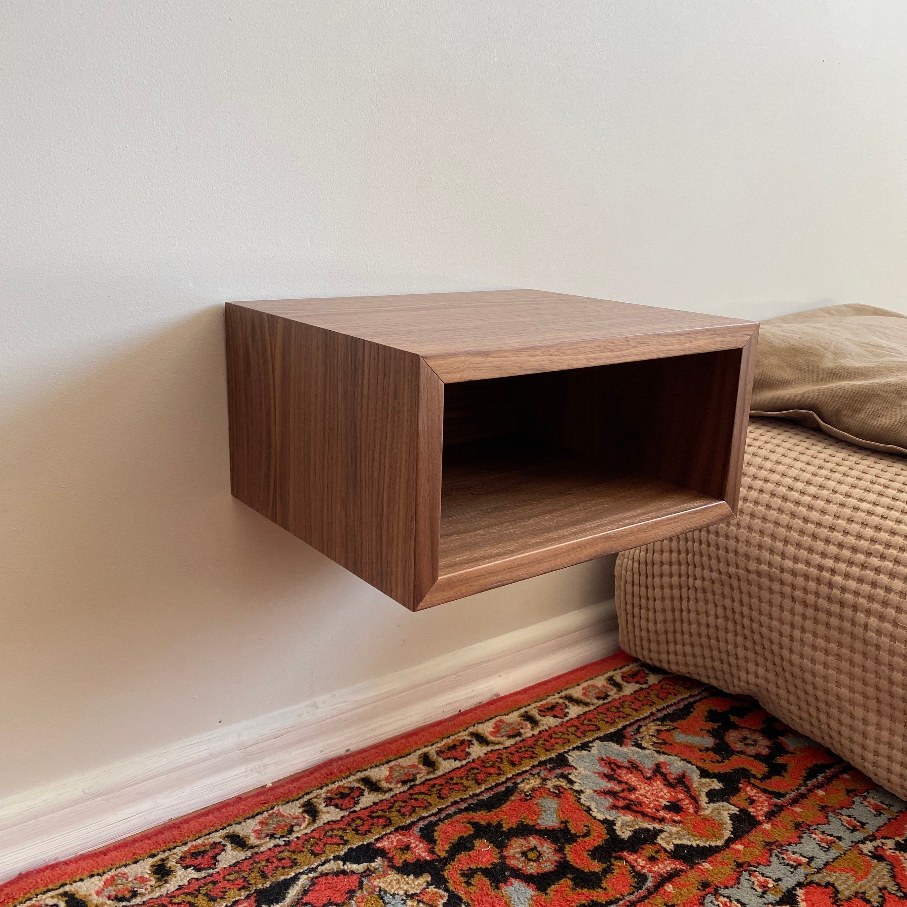 Floating Modern Nightstand Mid Century Modern Bedside Table in - Etsy