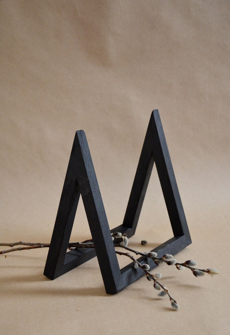 Triangle Vinyl Rack Oak Wood Record Rack Storage Organizer - Etsy