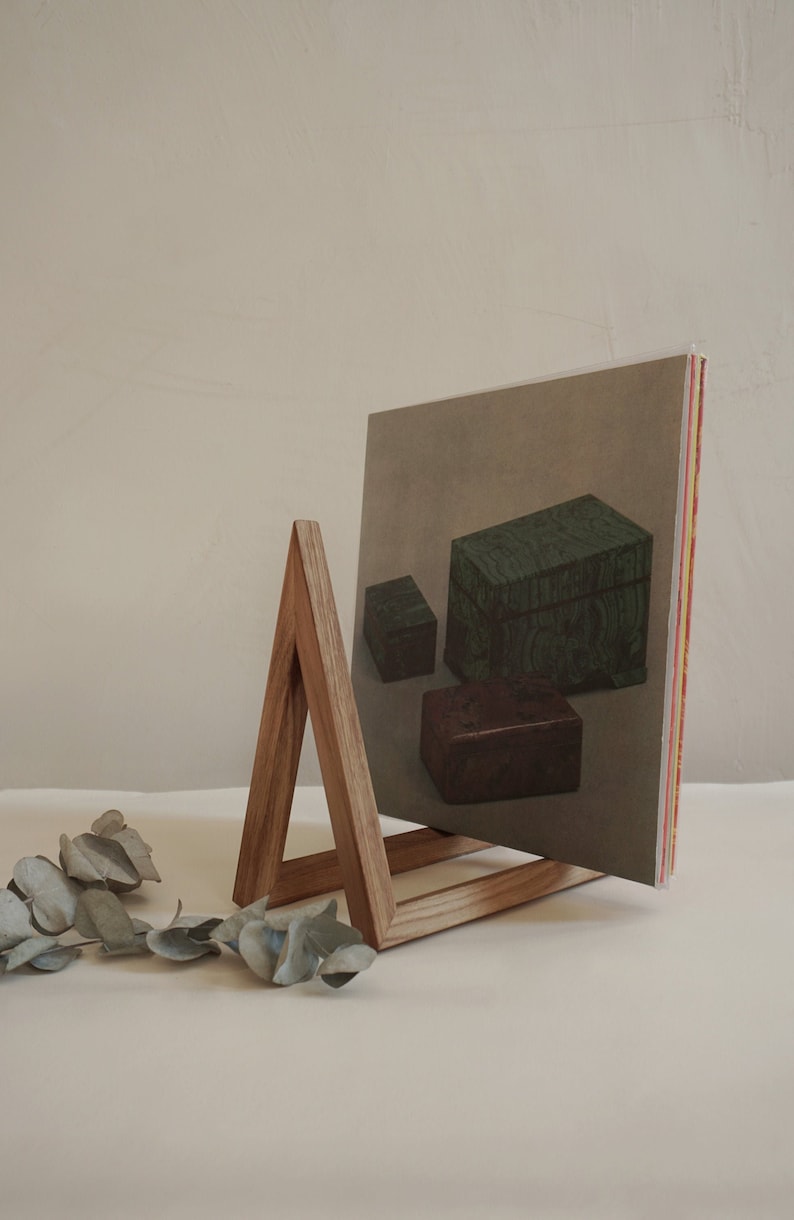 Triangle Vinyl Rack Oak Wood Record Rack Storage Organizer - Etsy