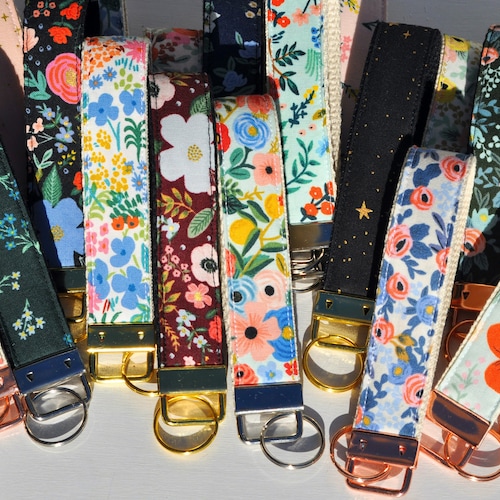 Fabric Wristlet Key Fob Keychains - Etsy