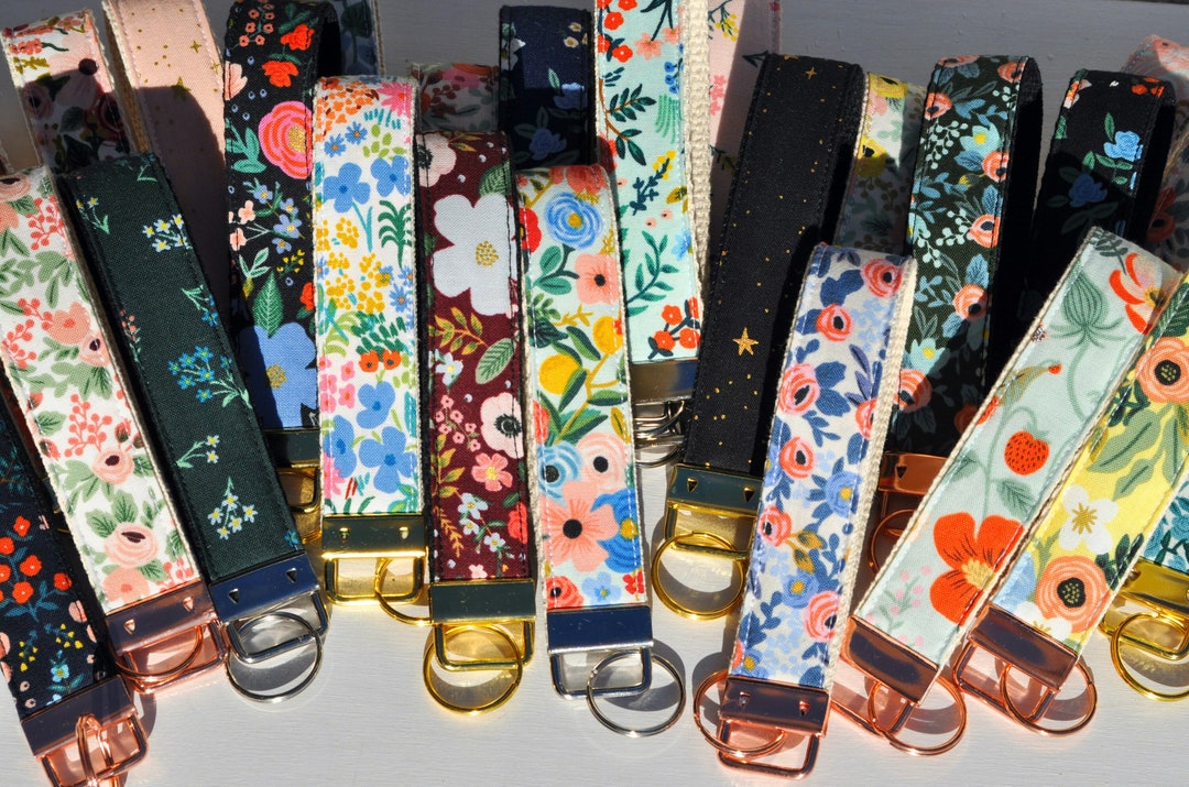 Rifle Paper Co. Fabric Key Fob Wristlet Key Fob Wrist Keychain Rifle ...