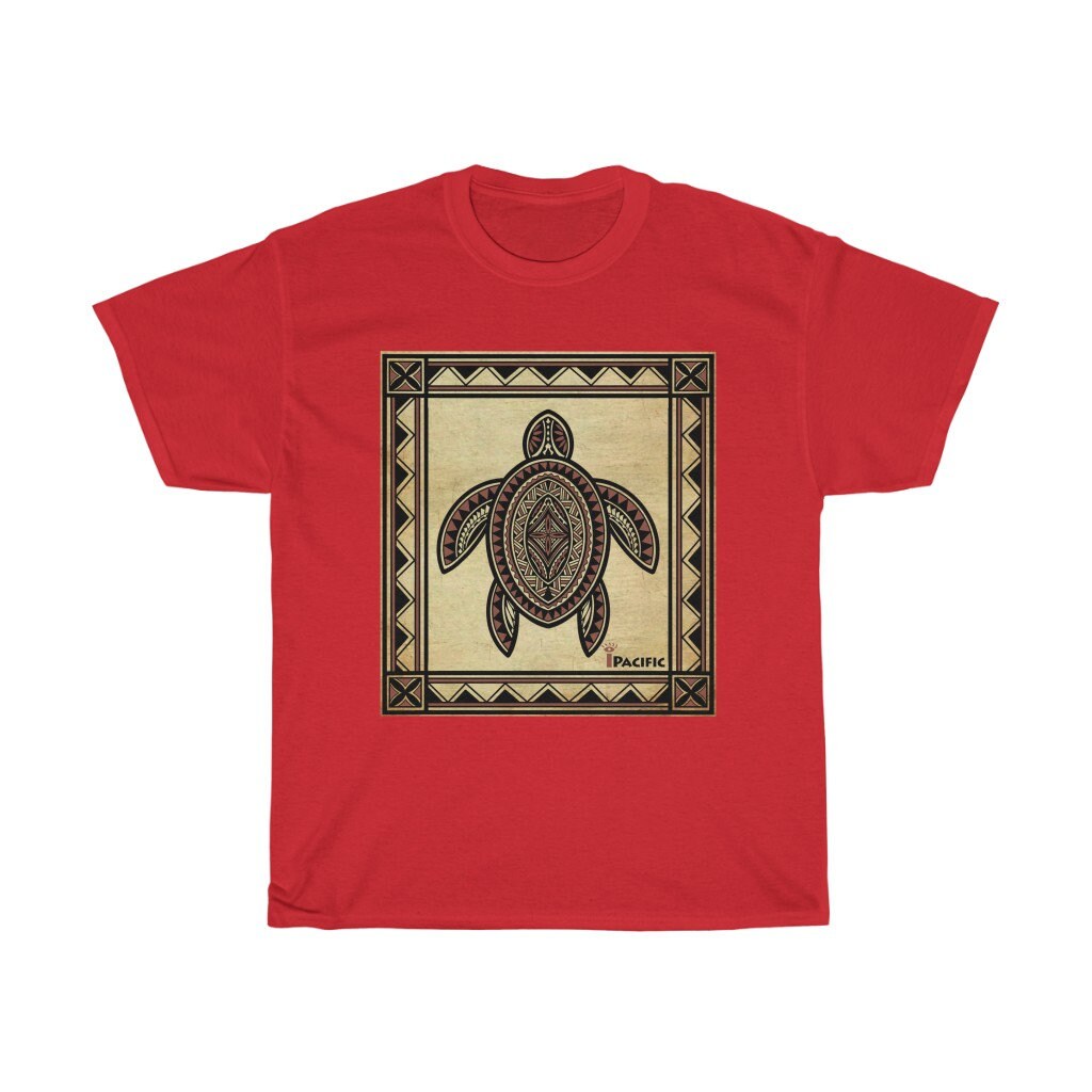 Samoan Tapa Cloth Siapo Turtle Polynesia Design Unisex T-shirt - Etsy