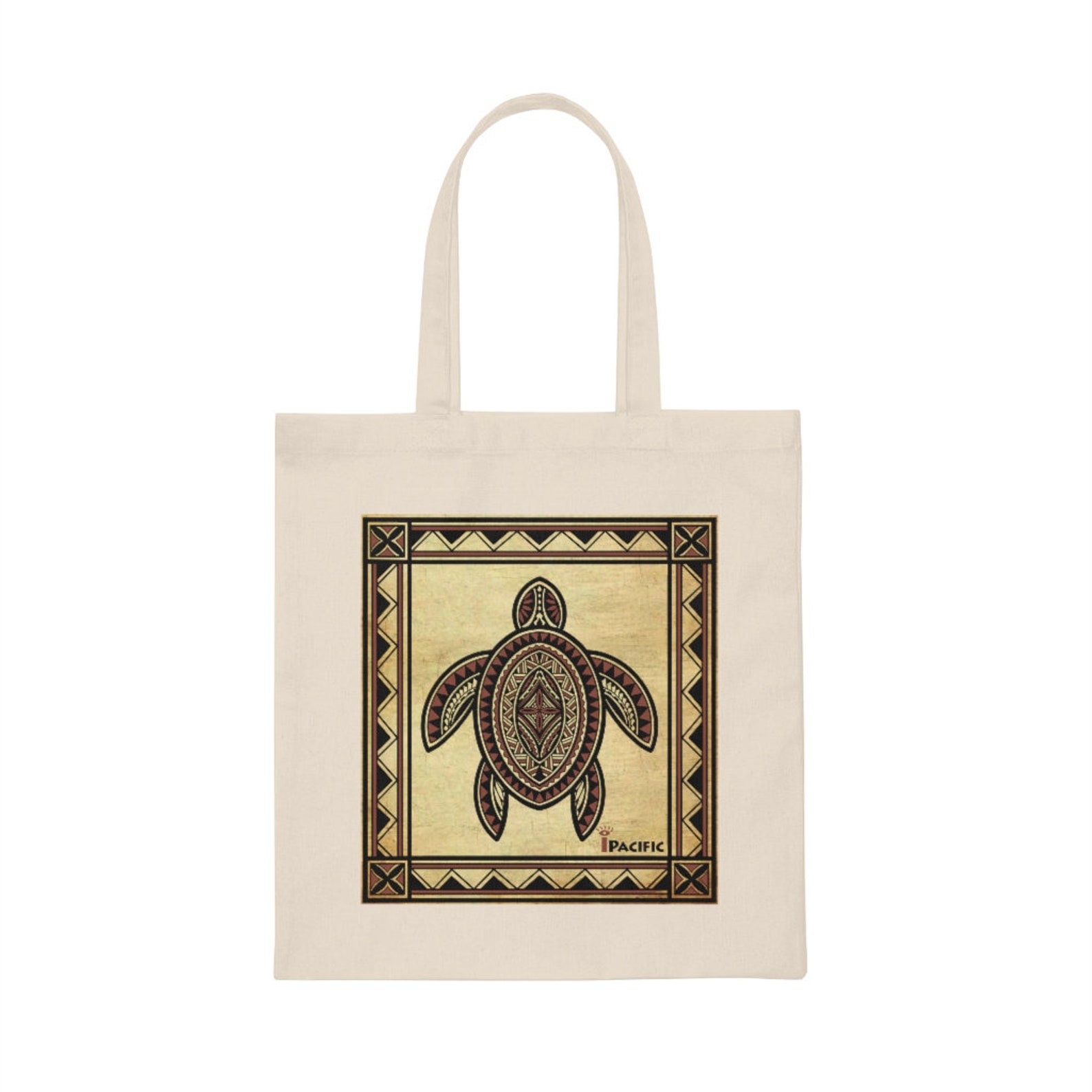 Samoan Siapo Style Polynesian Turtle Canvas Tote Bag - Etsy
