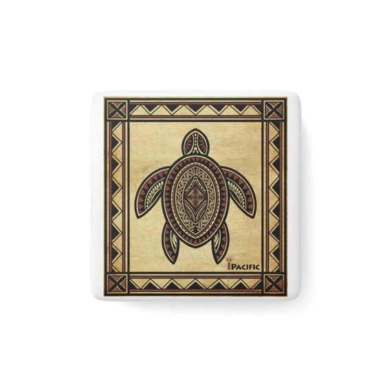 Samoan Polynesian Tapa Cloth or Siapo Style Turtle Porcelain - Etsy