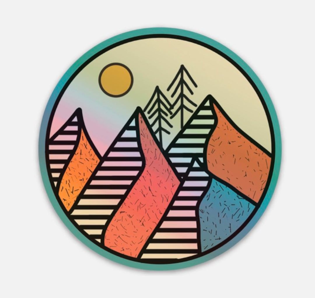 Mountain Sticker | Mountain Decal - Etsy