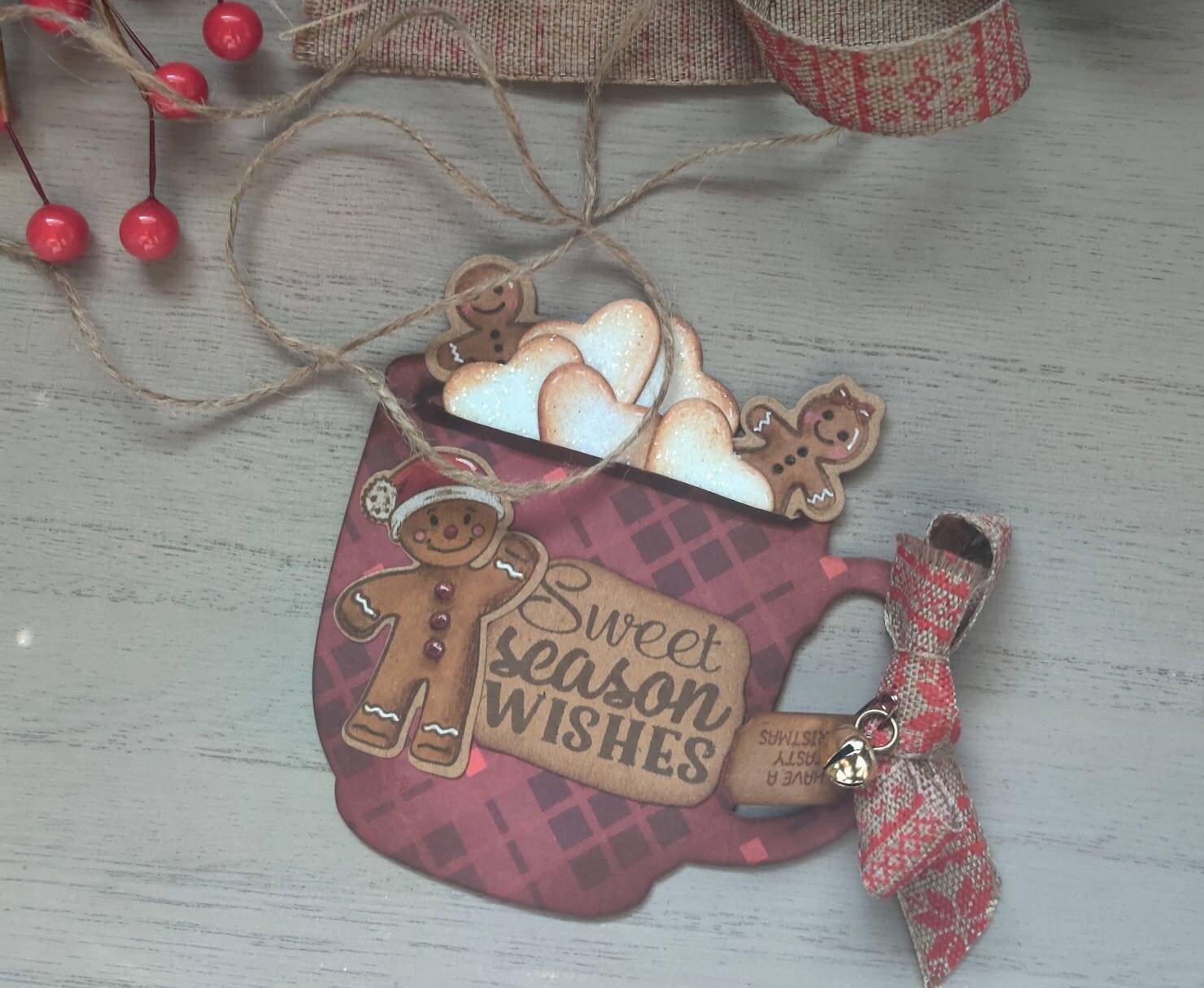Handmade Christmas Tags, Gingerbread Tags, Hot Cocoa Tags - Etsy