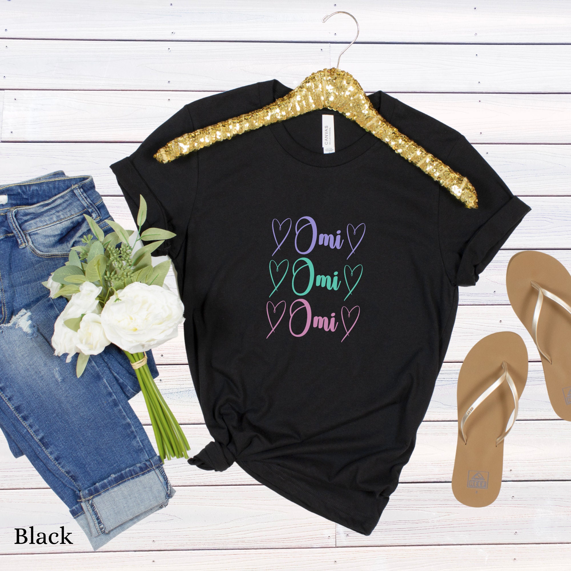 Cute Omi Shirt With Pastel Cursive Font Omi Gift Gift for Omi Omi Gifts ...