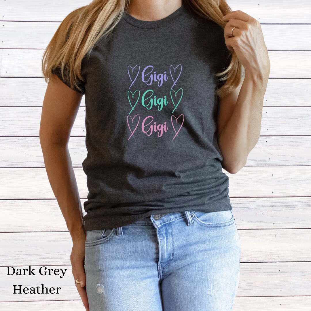 Cute Gigi Shirt With Pastel Cursive Font - Gift for Gigi - Gigi Gift ...
