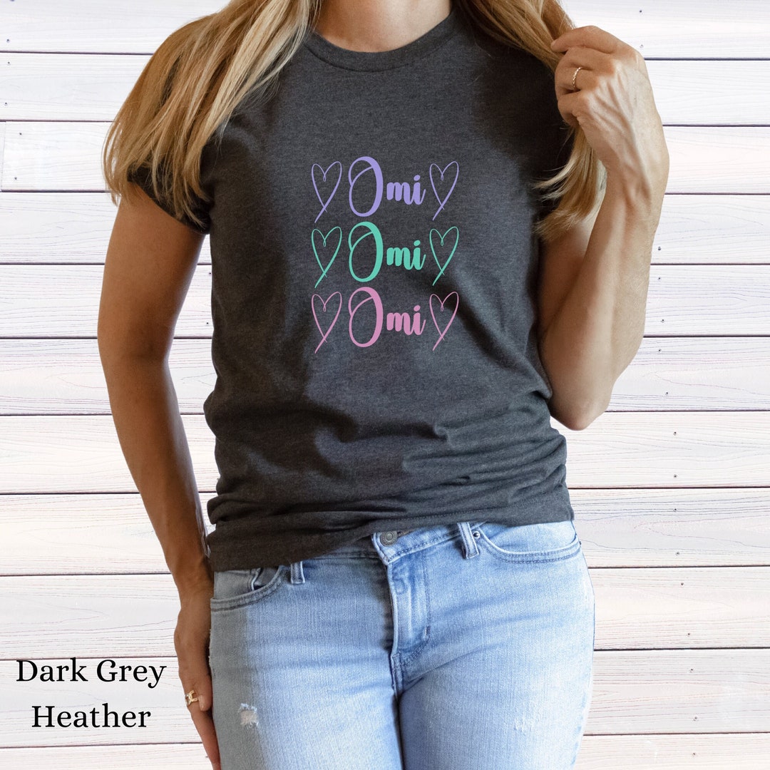 Cute Omi Shirt With Pastel Cursive Font - Omi Gift - Gift for Omi - Omi ...