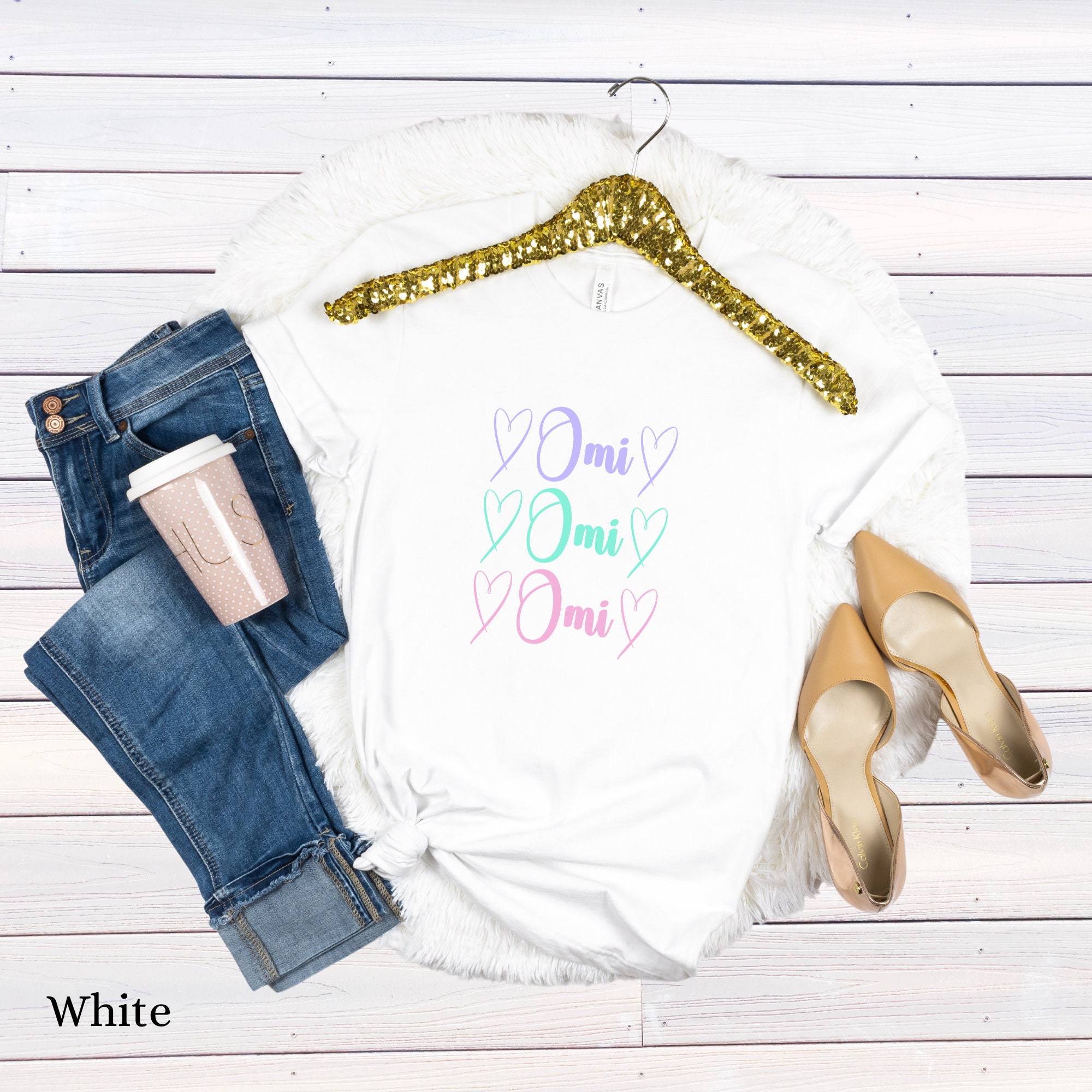 Cute Omi Shirt With Pastel Cursive Font Omi Gift Gift for Omi Omi Gifts ...