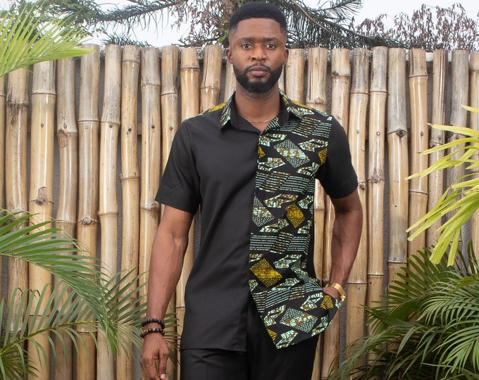 African Print Shirts for Men Ankara Shirt for Men Grandad - Etsy