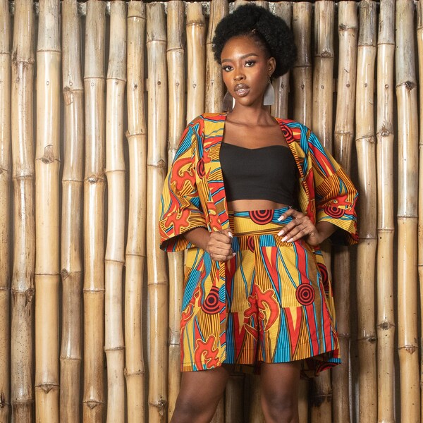 African Print Shorts - Etsy