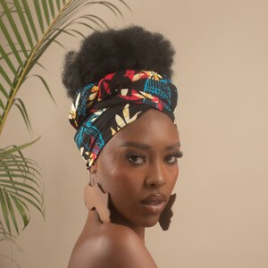 ESOSA African Print Floral Head Wrap - Etsy