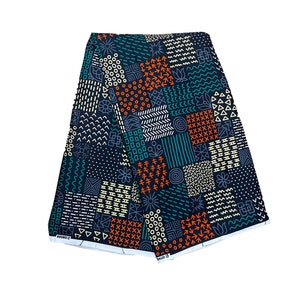 Patchwork Design African Print Fabric Ankara Wax Cotton Block Print ...
