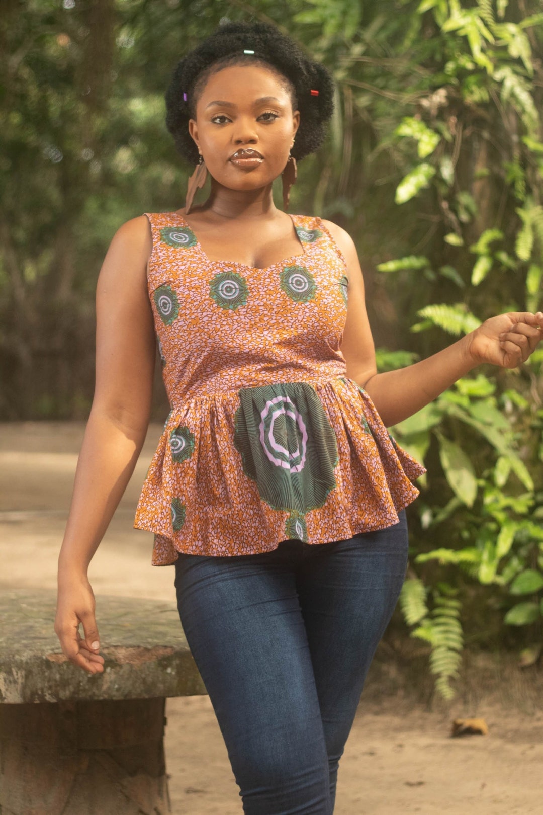 SHAHINA African Print Peplum Top African Tops for Women - Etsy