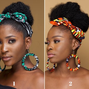 African Hoop Earrings Gift Ankara Earrings Fabric Earrings - Etsy